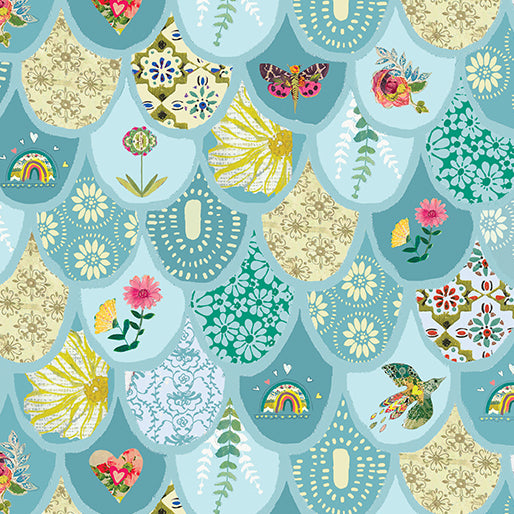 Follow Your Joy Kelly Rae Roberts Bargello Teal/Multi 16659-85 ...