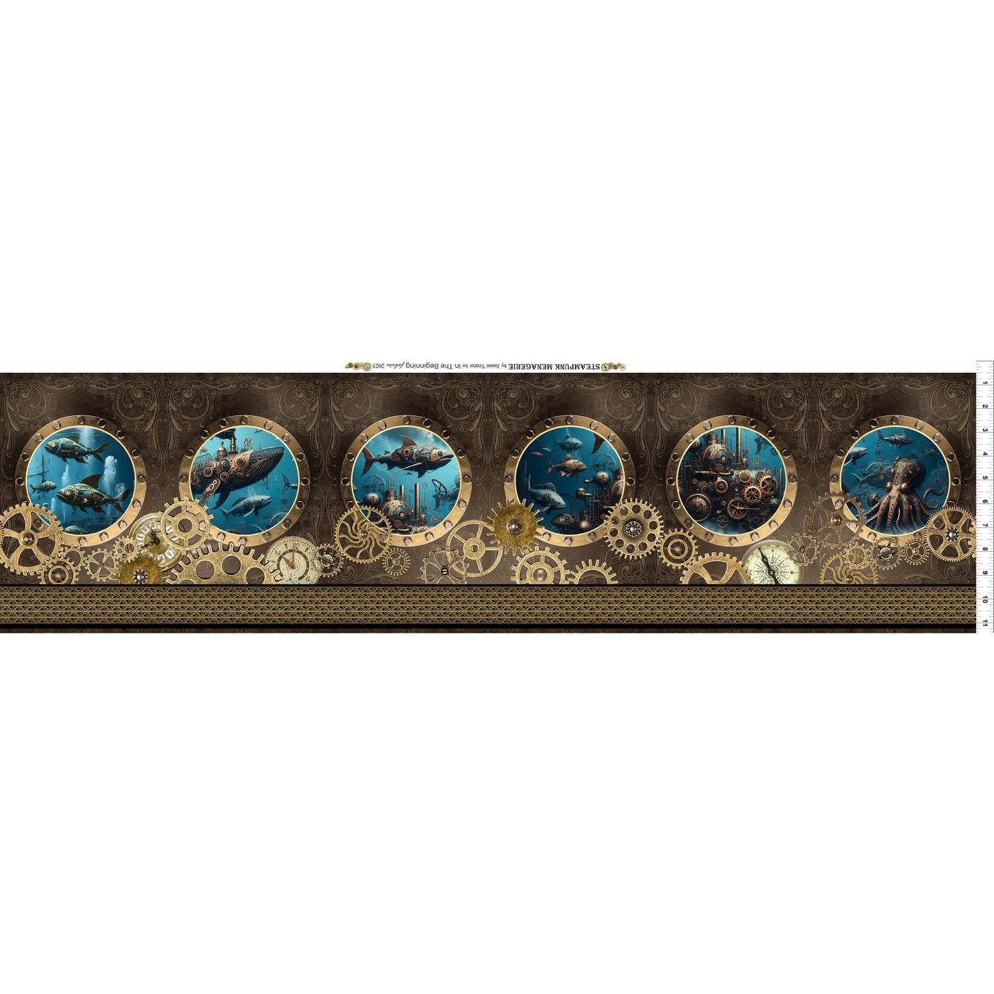 Steampunk Menagerie by Jason Yenter Border 3ST-1 – Stitchin' Post