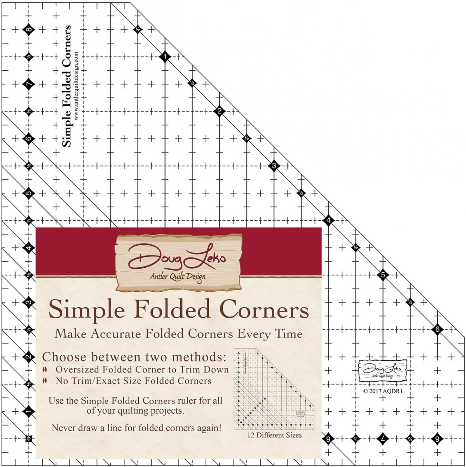 Simple Folded Corners Ruler by Doug Leko – Stitchin' Post