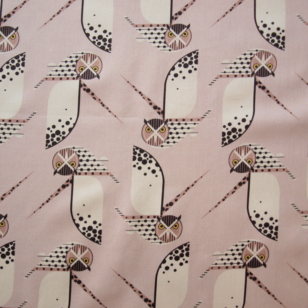 Charley Harper Best Friends Owl Flight Haze Poplin CH-381 – Stitchin' Post