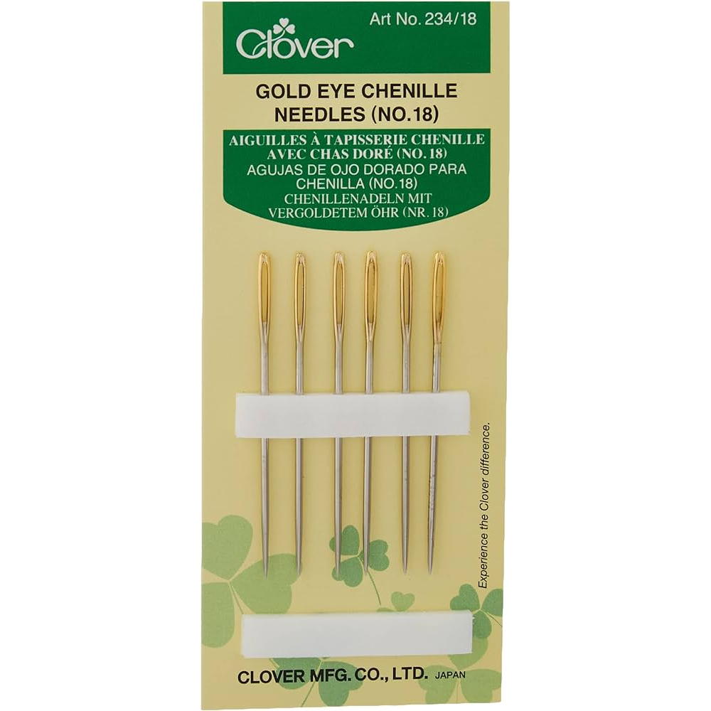 Gold Eye Chenille 234/18 Needles 6 pk Clover – Stitchin' Post