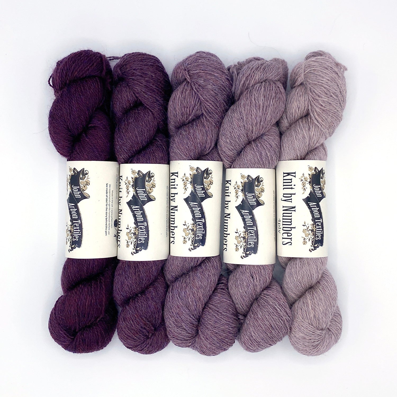 Knit by Numbers Gradient Kit 4ply Grape by John Arbon Textiles ...