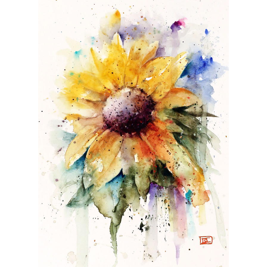 Dean Crouser Watercolor Greeting Card 5x7 - Sunflower – Stitchin' Post