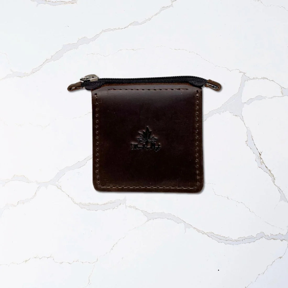 Leather Square Zip Pouch - Chocolate by Thread and Maple – Stitchin' Post