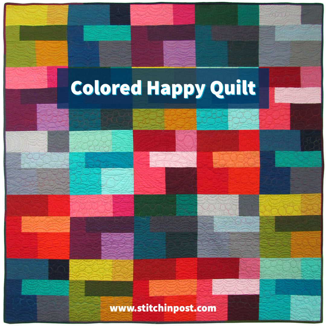 Colored Happy Quilt - Free Downloadable Quilting Pattern – Stitchin' Post