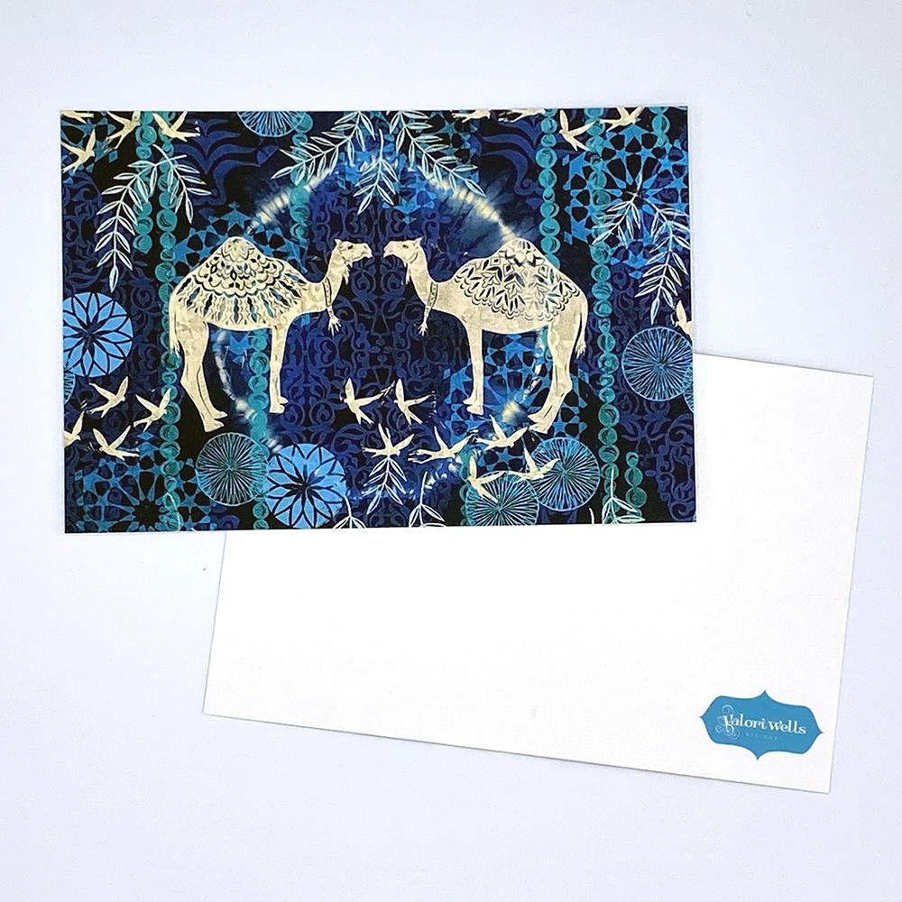 Two Camels Postcard by Valori Wells – Stitchin' Post