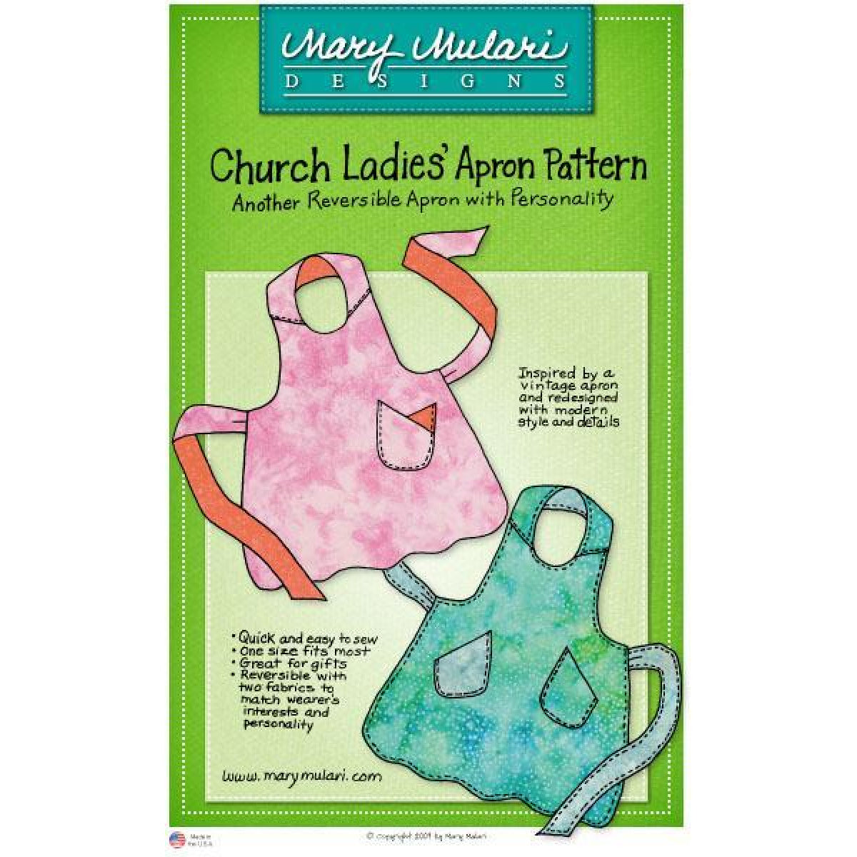 Church Ladies Reversible Apron Pattern – Stitchin' Post