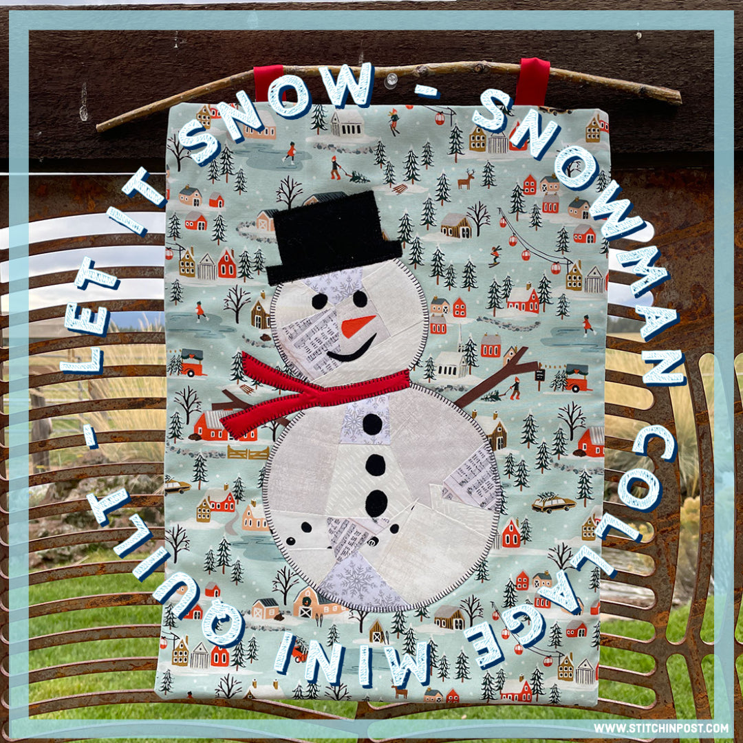 Let It Snow Collage Snowman - Free Downloadable Quilting Pattern ...